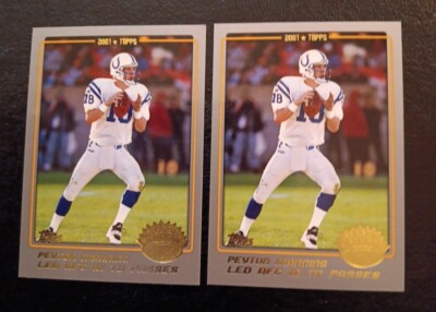 2001 Topps Football- Peyton Manning (Lot Of 2) Highlight #287 Indy ...