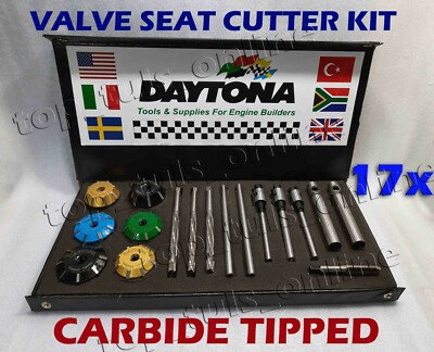 17x 3AC VALVE SEAT CUTTER SET CUSTOM MADE 2.02"-1.660" 30*-45*-60 ...