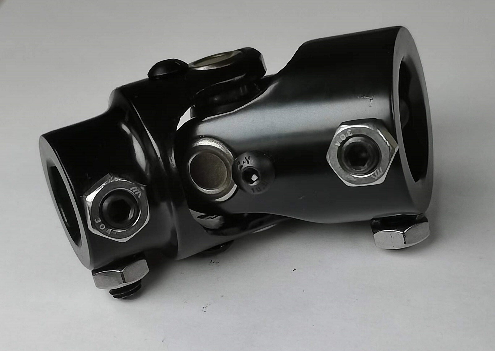 BLACK 3/4" DD x 1" DD Steering Shaft U Joint street rat rod universal ...