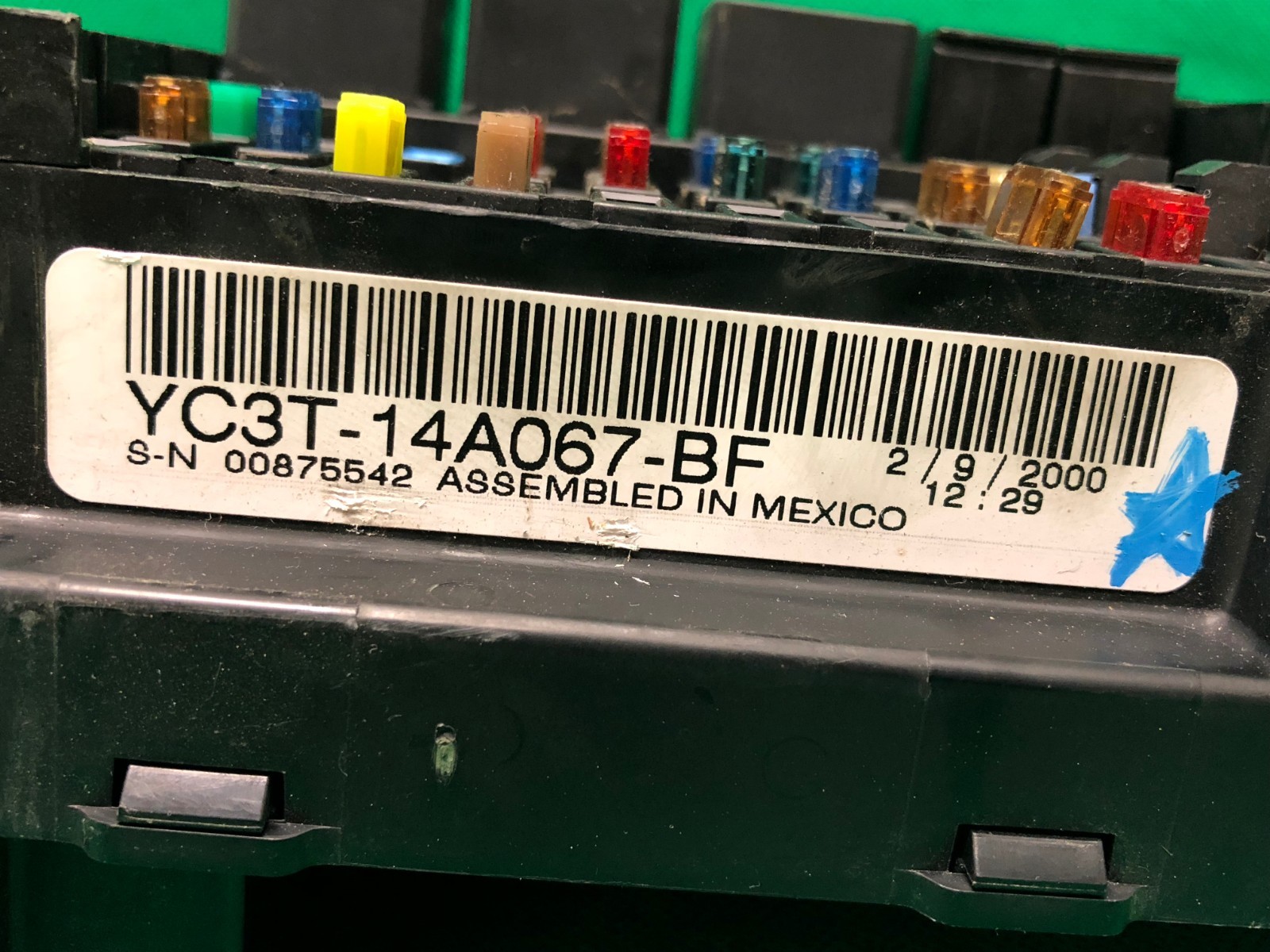 00 2000 FORD EXCURSION INTERIOR DASH FUSE BOX RELAY FUSEBOX YC3T-14A067 ...