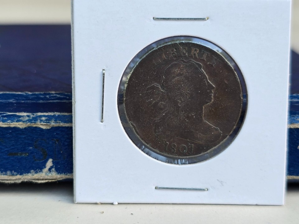 Early US 1807 Draped Bust Liberty Cap Large Cent Copper Penny 1c Cent ...