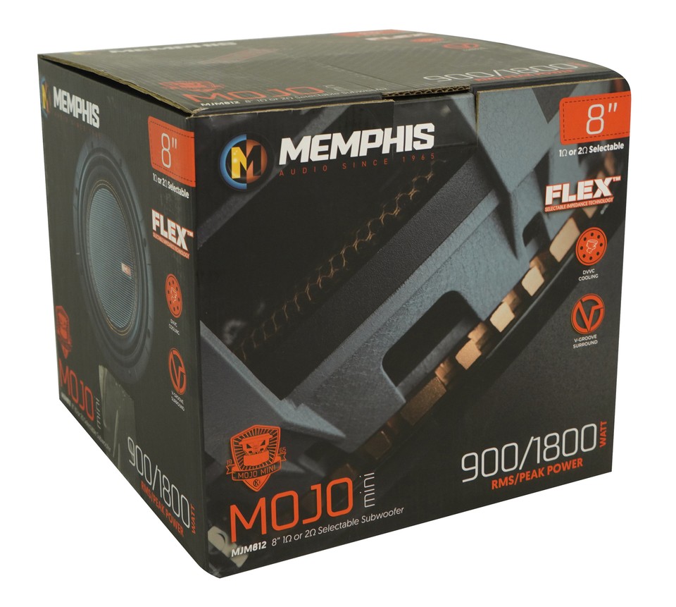 Memphis Audio MOJO MJM812 8" 1800w Competition Car Subwoofer Sub 1 or 2 ...