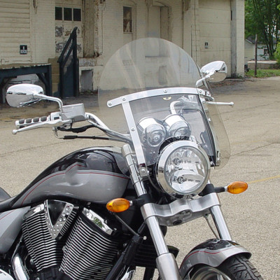18"x16" Large Clear Windscreen Windshield Motorcycle For 2003-2012 ...