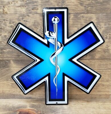 EMS Logo Flat Sign - 14 gauge steel 4" x 4" (Magnet) | eBay