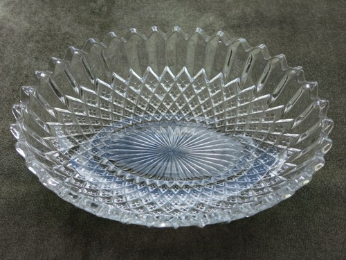 Antique Victorian Davidson Clear Pressed Glass Oval Bowl Somerset ...