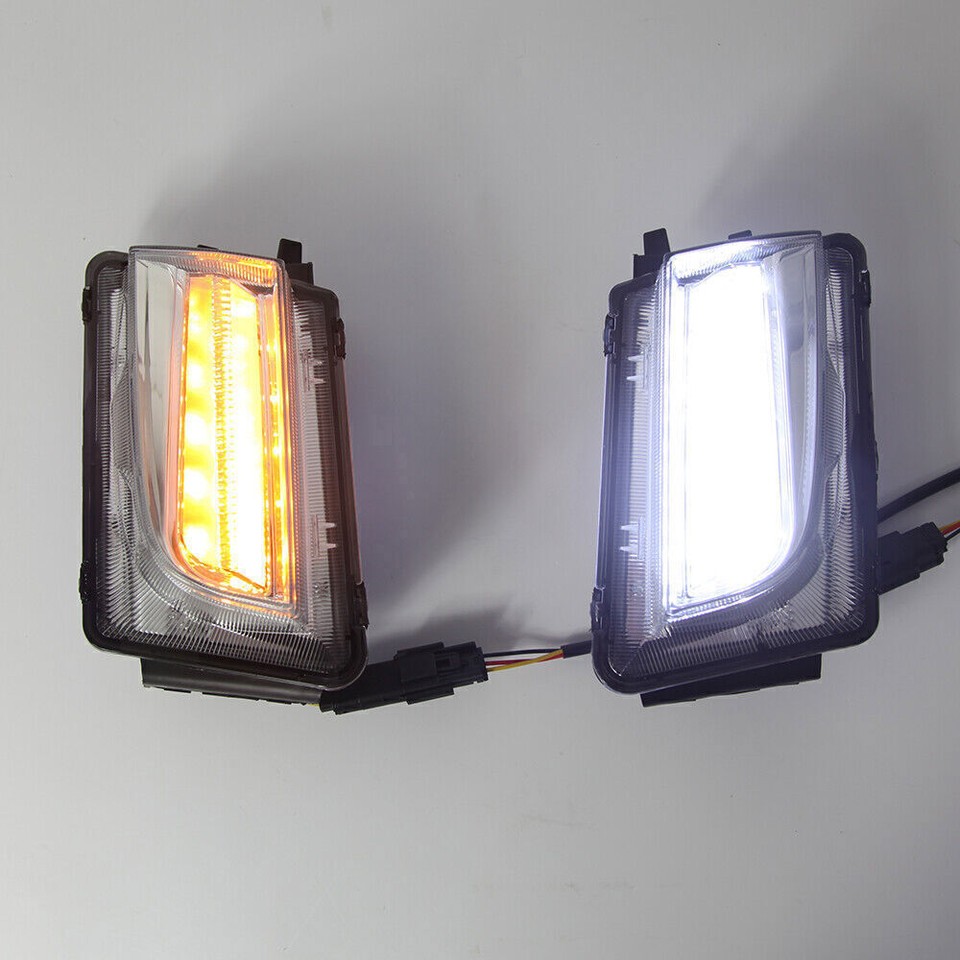 LED Daytime Running Light DRLs Turn Indicator Fog Lamp Bumper For ...