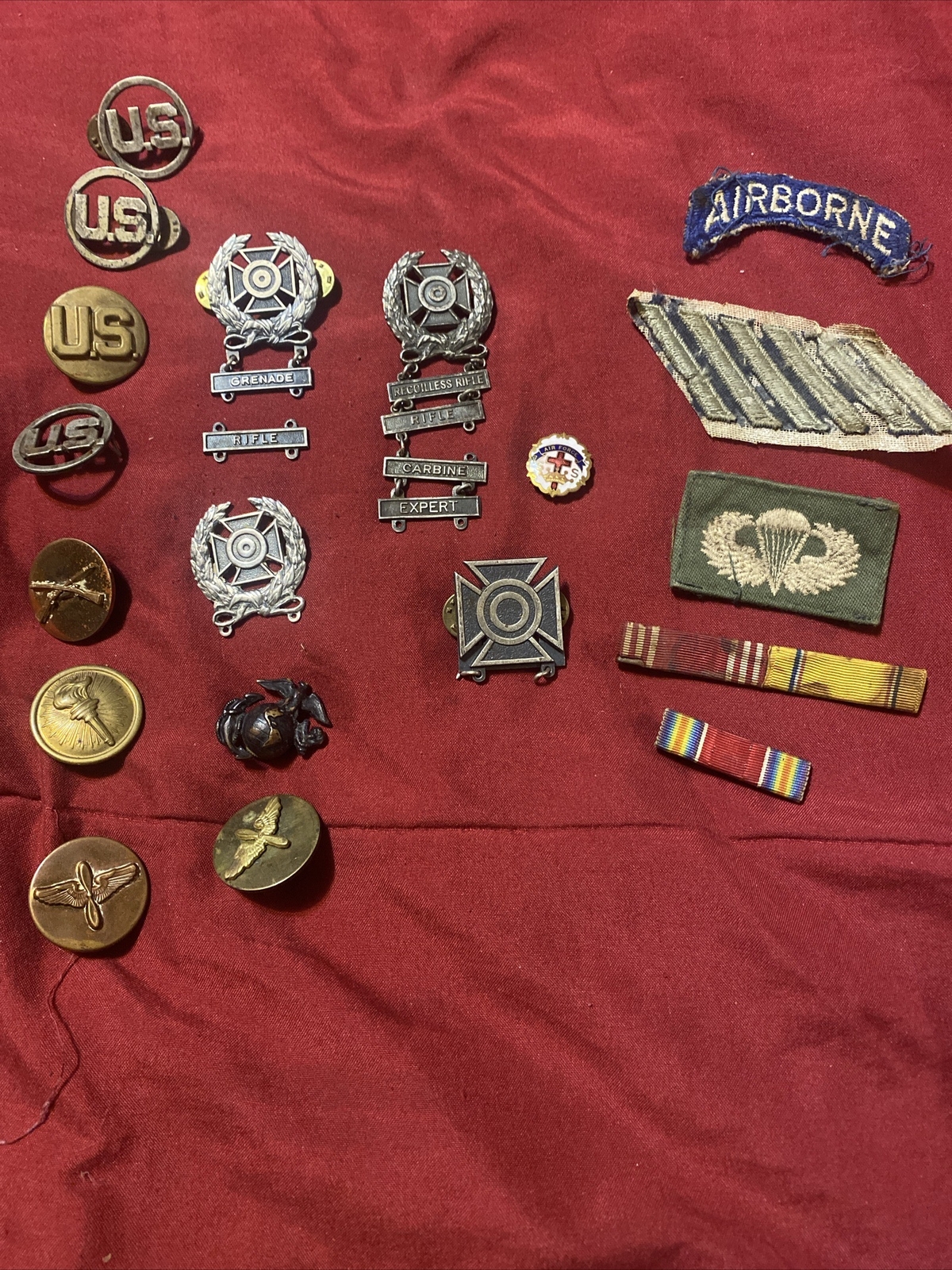 Lot Of Old Vintage Military Badges And Pin And Metal | eBay