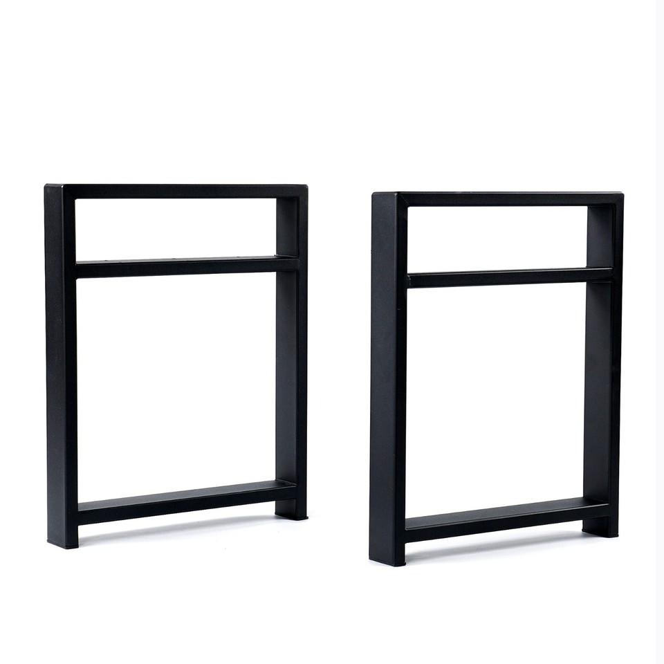 19" Black Metal Bench Legs Heavy Duty Metal Coffee Table Legs Set of 2 ...