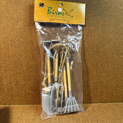 Miniature Garden Tools - Set of 4 Rake, Hoe, Shovel And Hayfork. New ...