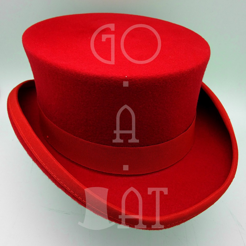 CLASSIC Wool Felt Men Top Hat Coachman Victorian Topper Gentlemen ...