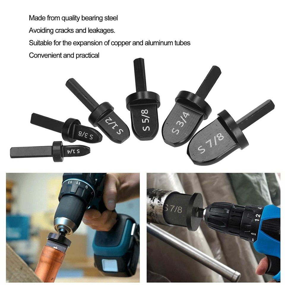 Swaging Tool Drill Bit Set Air Conditioner Copper Pipe Flaring Tube ...