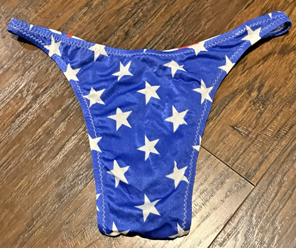 Men's Bodybuilding Posing Trunks/Swimwear, Large, Red, White and Blue ...