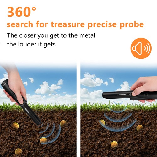 Metal Detector Pinpointing,Waterproof Pinpointer 360 Degree Search Gold ...