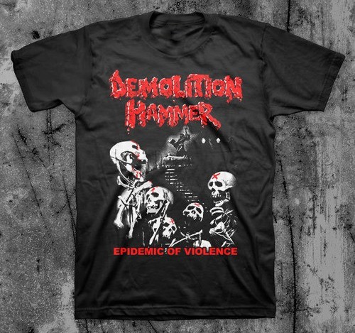 Rare Demolition Hammer Band Epidemic Of Violence S to 5XL Black Shirt ...
