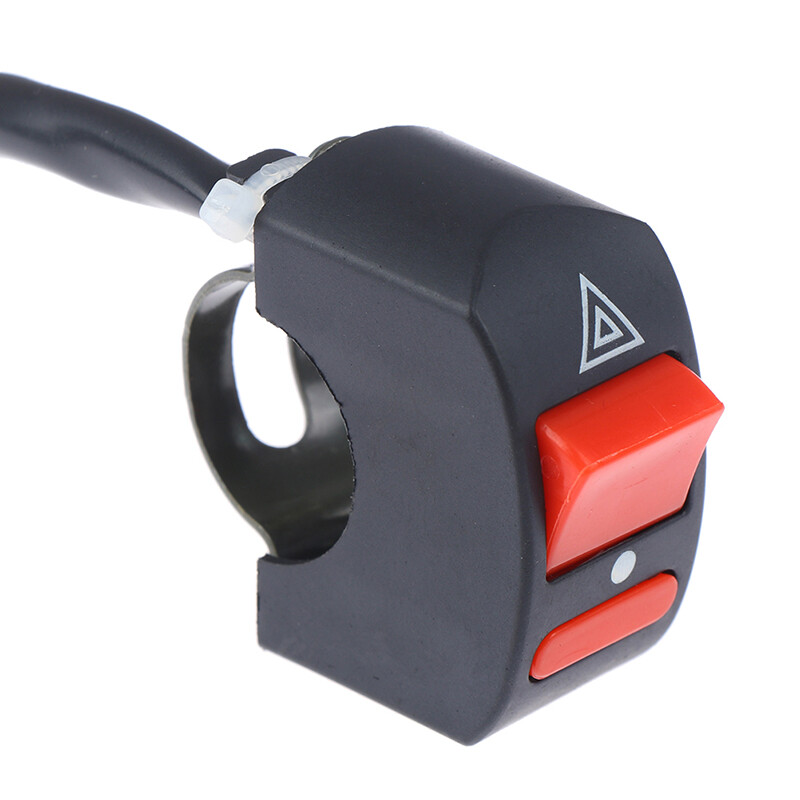 Motorcycle Handlebar Light Switch ON-OFF Button Accident Hazard Light ...
