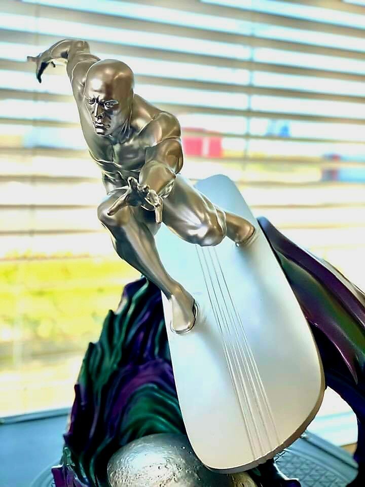 Custom Marvel 1/4 Silver Surfer Figure Statue Only 30 Made Caleb Nefzen ...