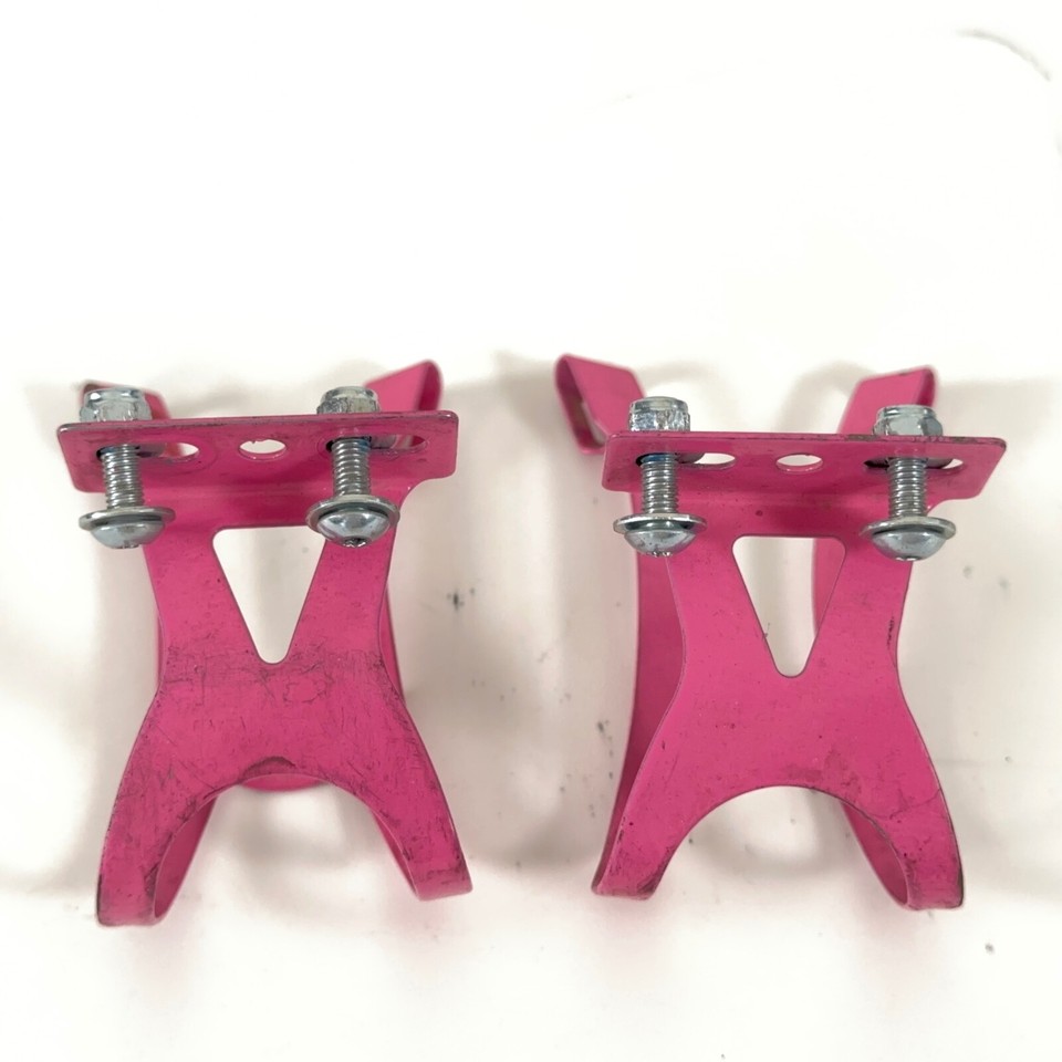 Soma Bike Pedal Toe Clips in Pink Used Adult Small | eBay