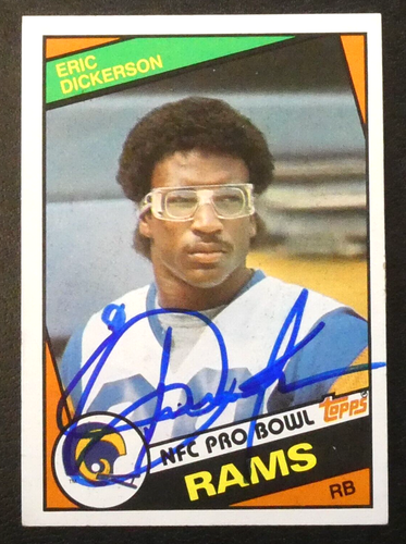 Eric Dickerson Hand Signed Autograph Rookie RC 1984 Topps #280 Football ...