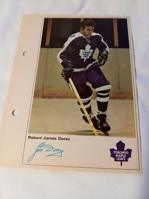 1971-72 Columbian NHL Hockey Photo Robert James Dorey Toronto Sun VG | eBay