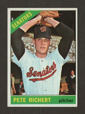1966 Topps Baseball Card #95 Pete Richert – Washington Senators | eBay