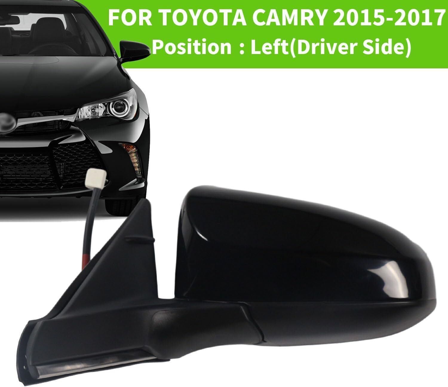 Side Mirror for Toyota Camry 2015-2017 Power Heated Left Driver Side ...