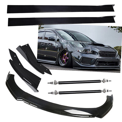 Front Bumper Lip Spoiler Diffuser For Subaru Legacy 2000-23 Side Skirt ...