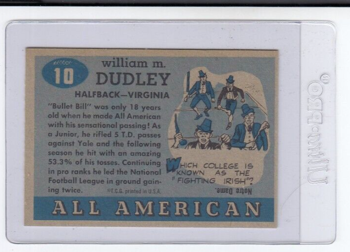 1955 Topps All American #10 Bill Dudley Ex-Mint Set Break | eBay