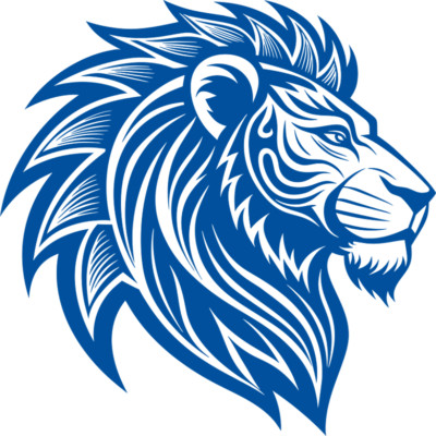 30 Custom Blue Fierce Lion Personalized Address Labels | eBay