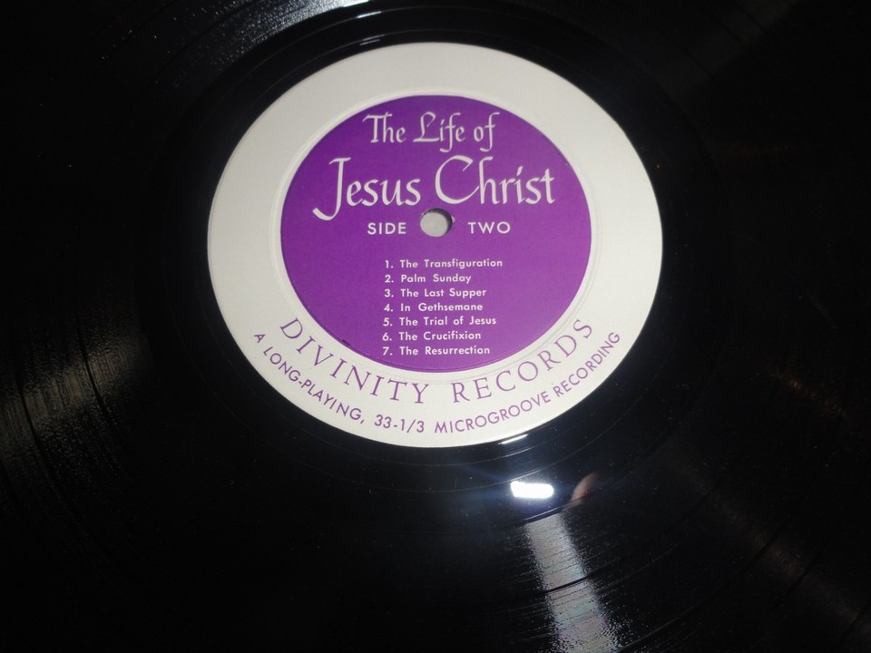 VINYL RECORD LP R THE LIFE OF JESUS CHRIST DIVINITY RECORDING COMPANY ...