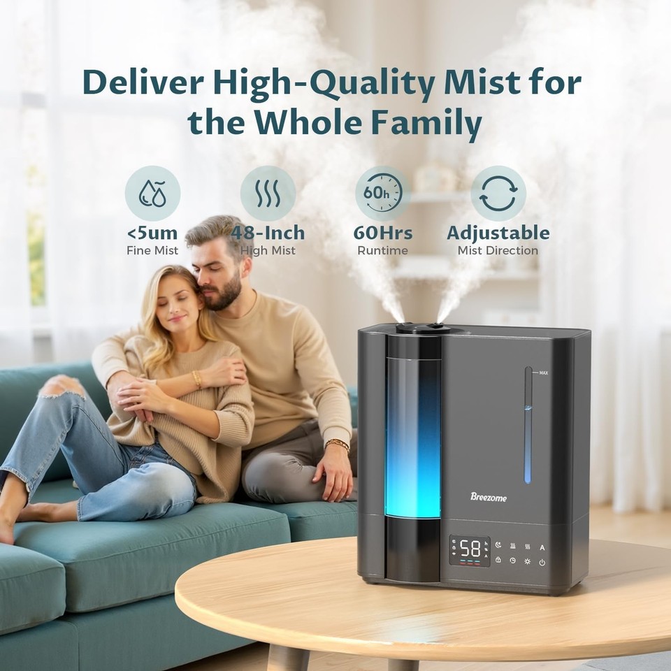 8L Humidifiers for Bedroom, Warm & Cool Mist for Large Room Home, Top ...