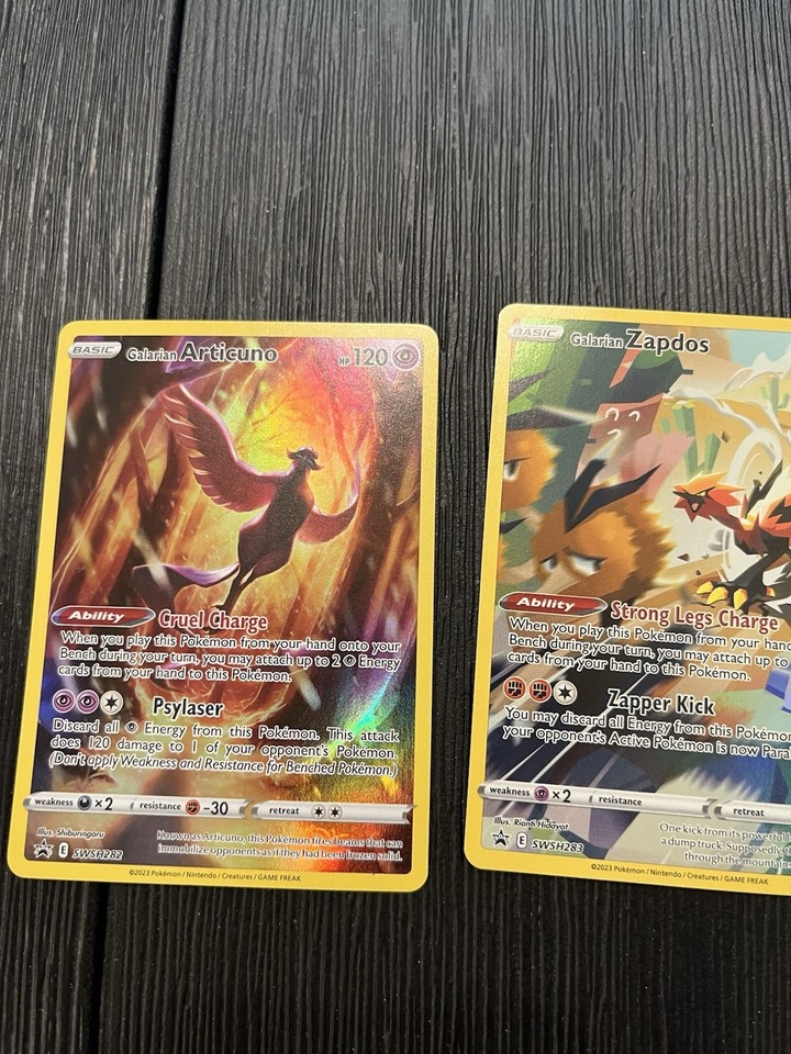 Pokemon TCG Crown Zenith Legendary Bird Promo Card Set MOLTRES ARTICUNO ...