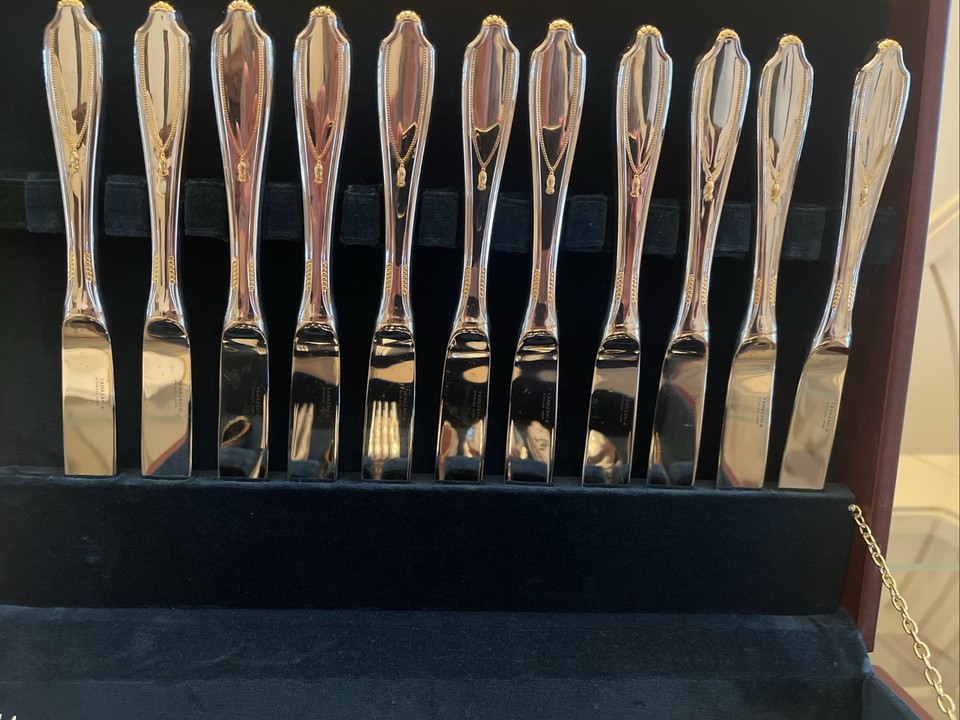 Yamazaki Stainless Steel Flatware Set 55 Pieces with Wooden Chest | eBay