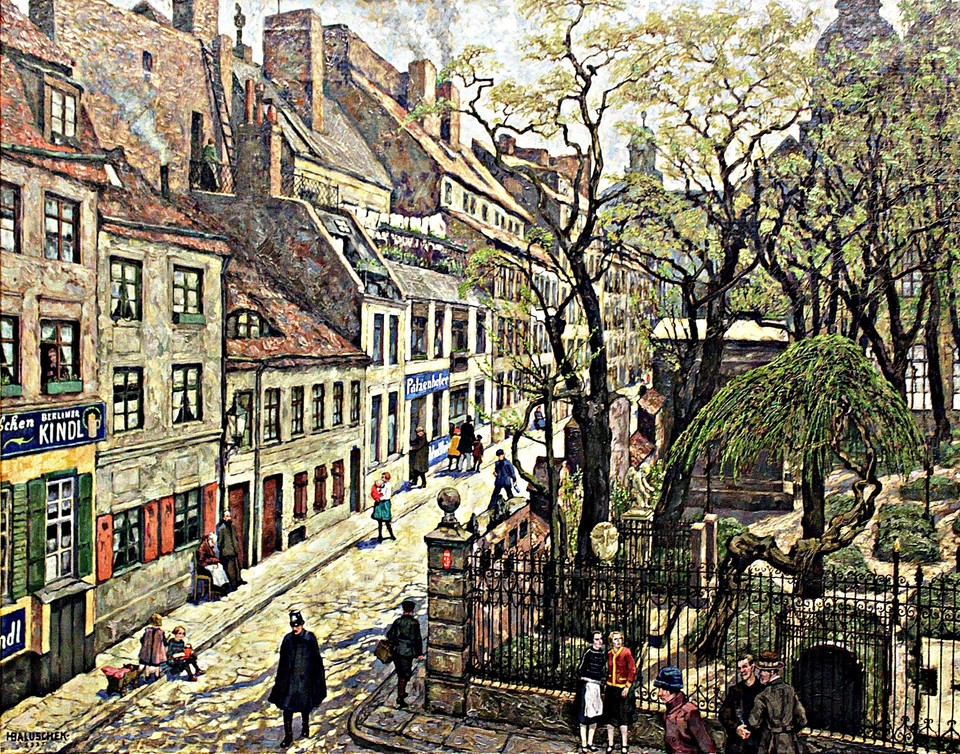 Alt-Berlin Waisenstrasse-Baluschek. City Art Repro Giclee | eBay