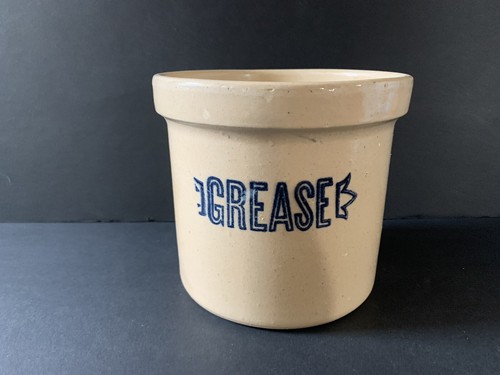 Vintage Stoneware Pottery Grease Crock - No Lid | eBay