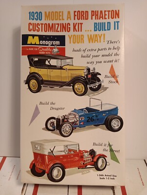 MONOGRAM 1930 MODEL A FORD PHAETON CUSTOMIZING KIT 1/24 PC64-198 ...