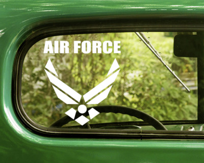 2 U.S. AIR FORCE DECALs Military Sticker Car Truck Window Bumper Rv ...