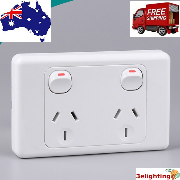 10x Double 10A 10AMP Power Point 2 GPO2 White SAA Standard Approved ...