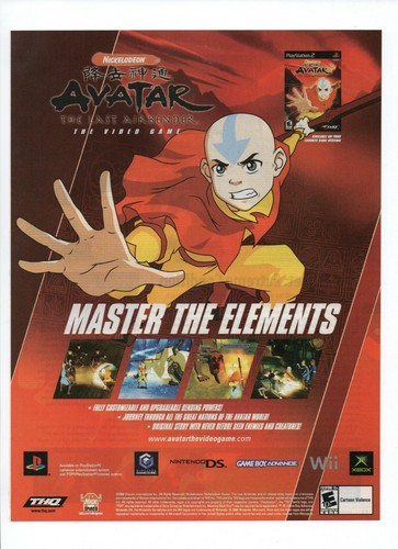 Avatar The Last Airbender Sony Nintendo Game Cube GBA 2006 Video Game ...