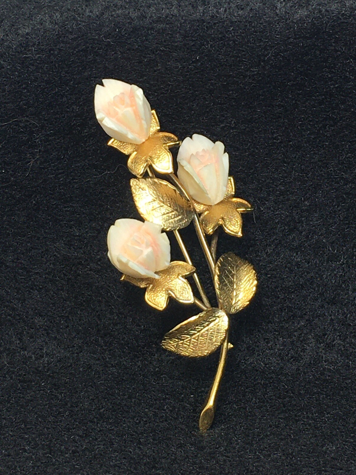 Vintage Marked Wells 14K Gold Filled Rose Bouquet B… - Gem