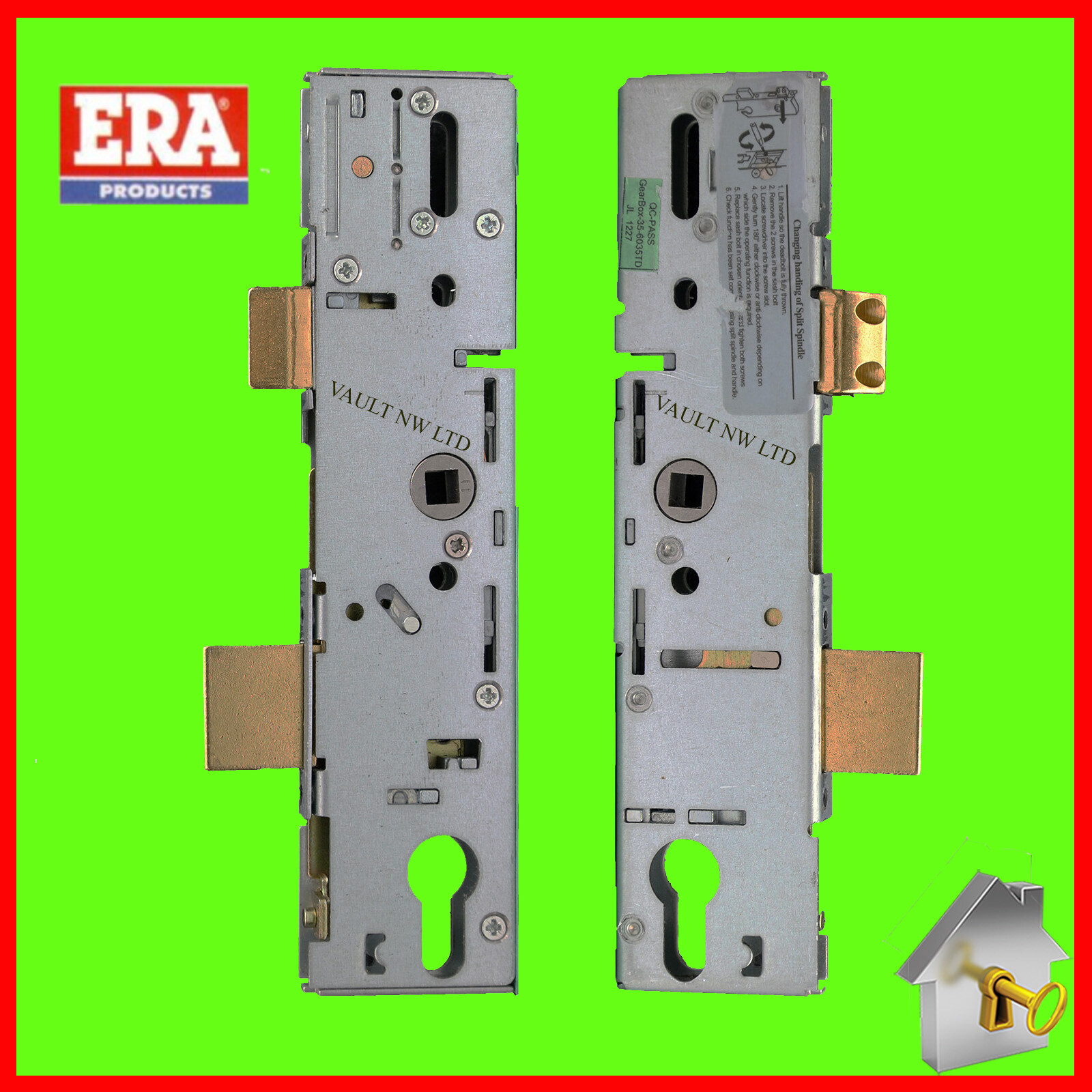ERA Saracen Thin Deadbolt uPVC Door PVC Lock Centre Case Gearbox 35mm ...