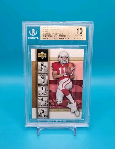 Larry Fitzgerald 2004 Upper Deck Rookie Premiere Gold #5 RC BGS 10 ...