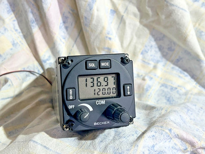 Becker Avionic AR 4201 14V Radio VHF Transceiver 2 1/4" instrument cut ...