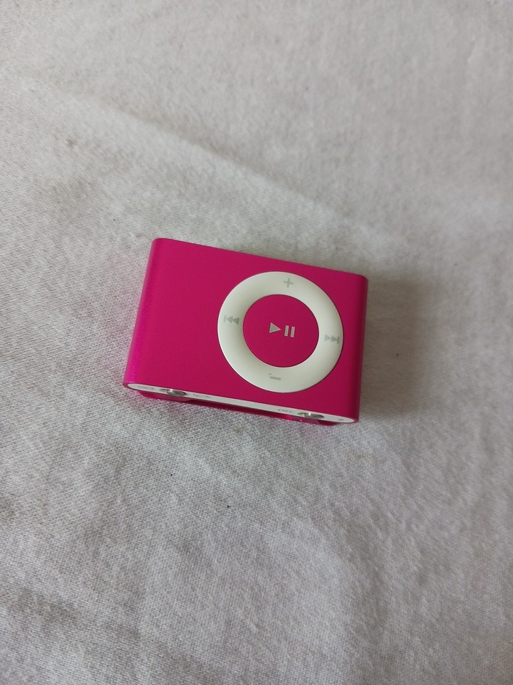 Apple iPod Shuffle Hot Pink 2nd Generation 1GB A1204 w/ Manual & Case ...