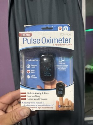 *NEW* iChoice OX200 Bluetooth Smart Pulse Oximeter w/Relaxation Coach ...