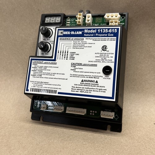 OEM Weil-McLain 381-330-012 Ignition Control 511-330-002 Model 1135-615 ...