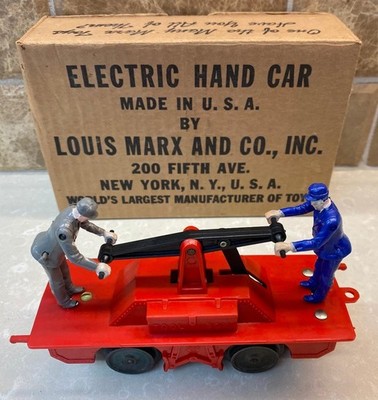 VINTAGE LOUIS MARX TOY ELECTRIC HAND CAR #2002 IN ORIGINAL BOX | eBay