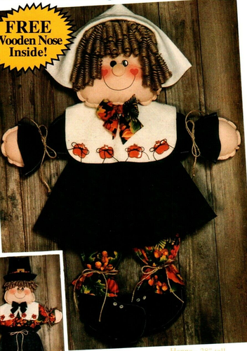 Hanna Harvest Pilgrim Doll Sewing Pattern Soft Sculpture Folksy NO NOSE ...
