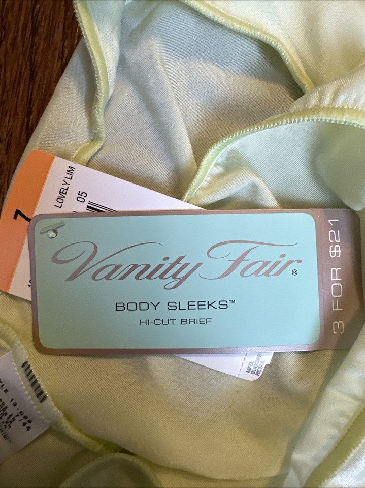 XRARE!!! NWT SEXY!!! Size 7 (L) 13066 Vanity Fair Body Sleeks Hi-Cut Br ...