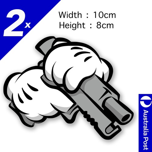 Disney Mickey Mouse Hands Shooting A Gun Funny Sticker | eBay