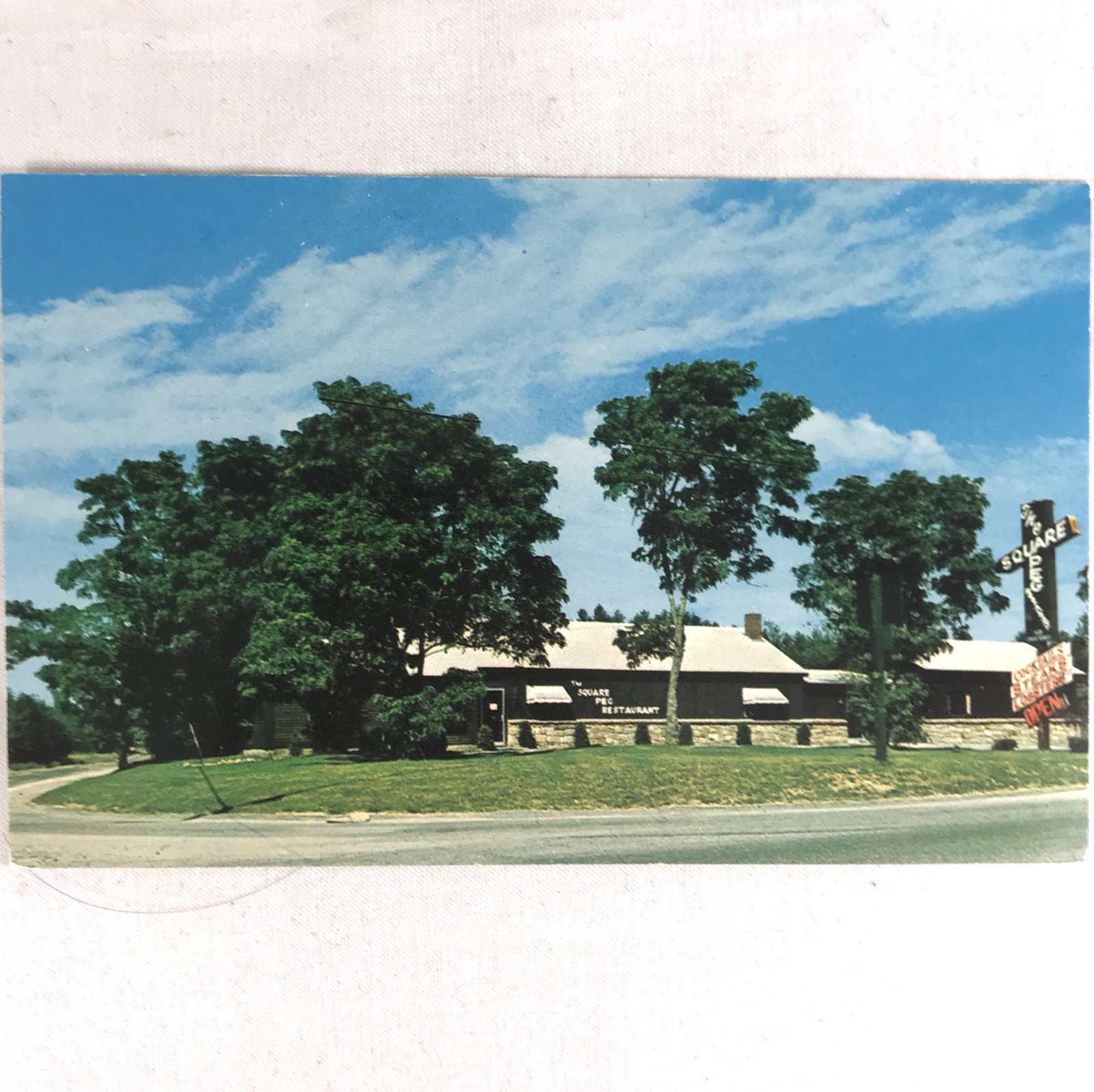 Naples Maine Square Peg Restaurant Postcard Long Lake Brandy Pond Route ...